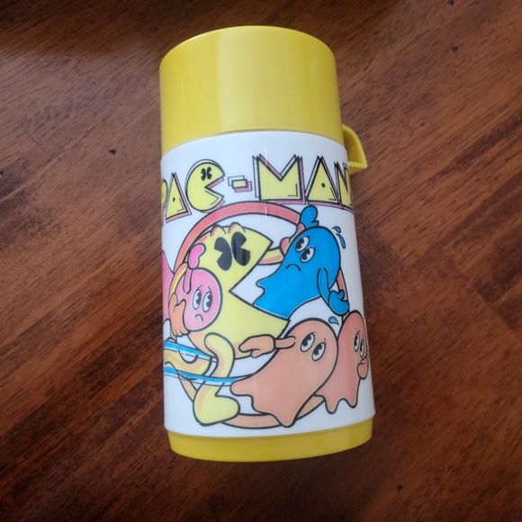 aladdin | Kitchen | Vintage Pacman Metal Lunchbox With Thermos New By ...
